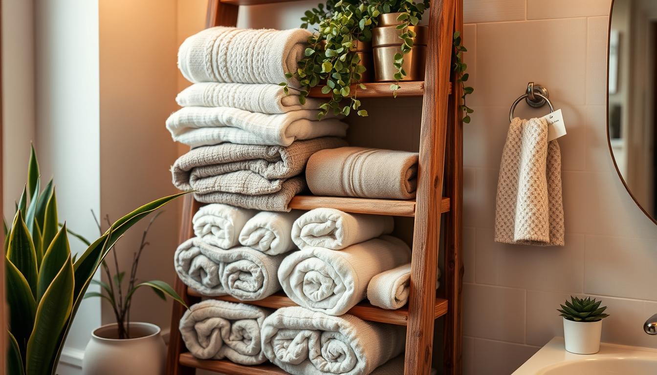 Get creative with storage solutions to keep your bath towels hidden ...