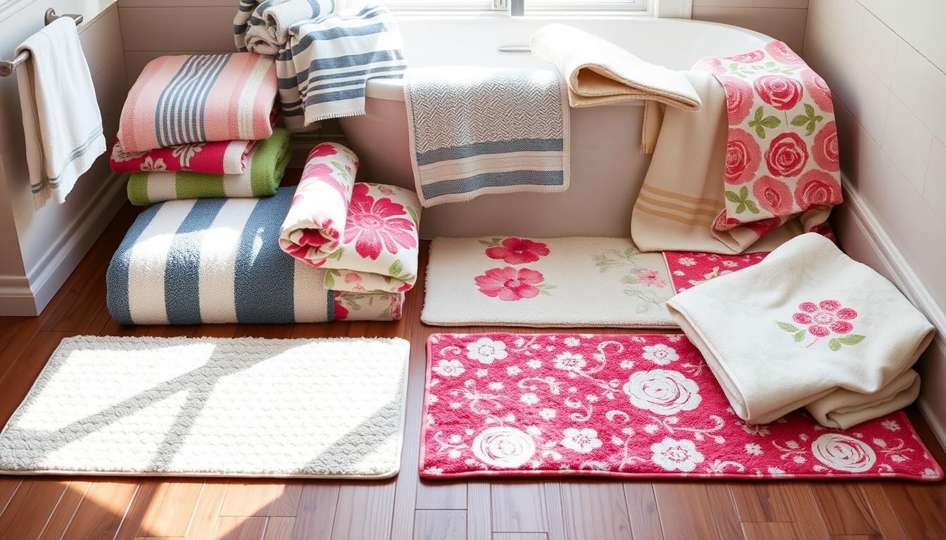 Matching Bath Mat and Towels Ideas